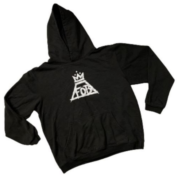 Fall Out Boy | Shirts & Tops | Fall Out Boy Crown Logo Black Hoodie ...